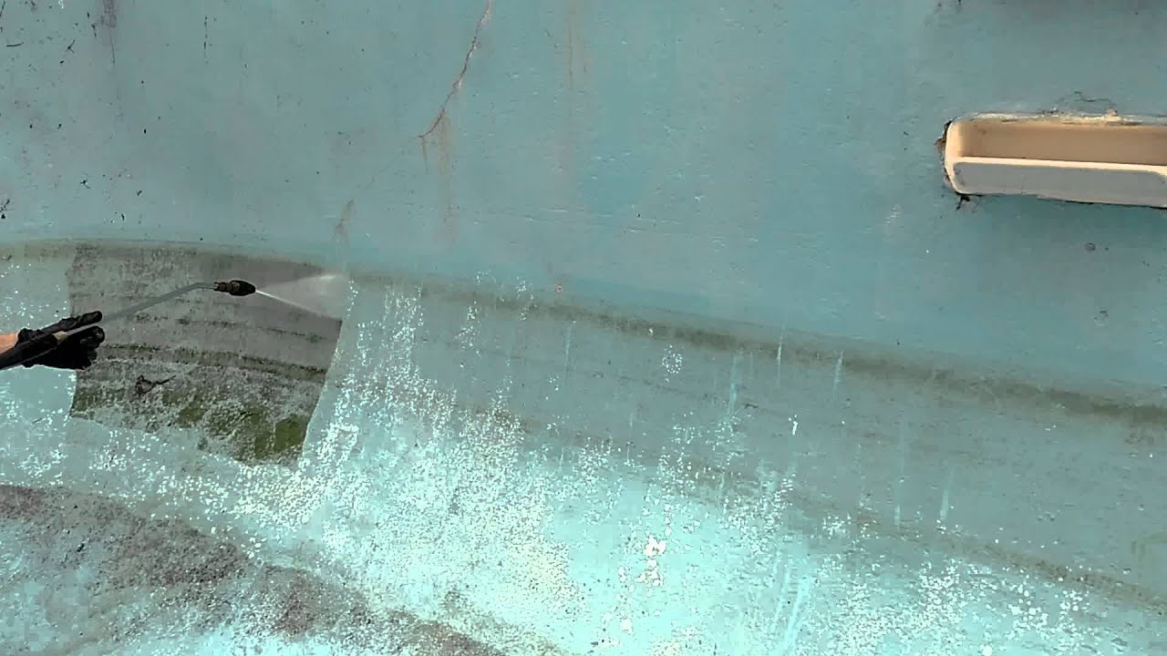 Jayce power washing a swimming pool - YouTube