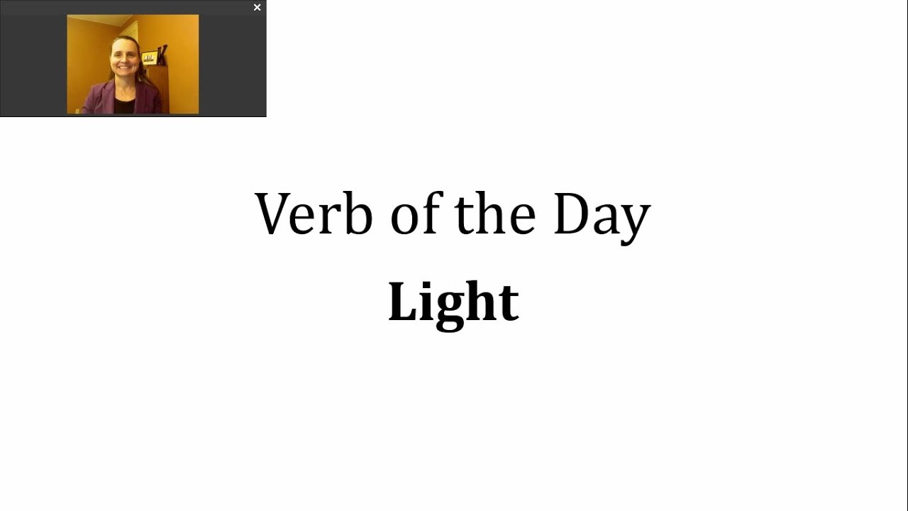 Verb of the Day - Light - YouTube
