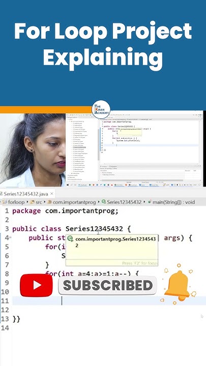 Explaining For Loop Project Java Interview Question Shorts Kiransir Javaproject Youtube