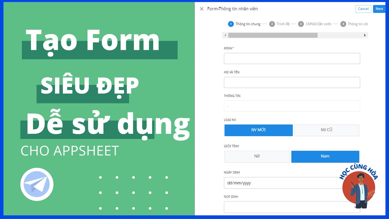 Tạo FORM siêu đẹp, dễ sử dụng trong Appsheet - Học Appsheet Online ...