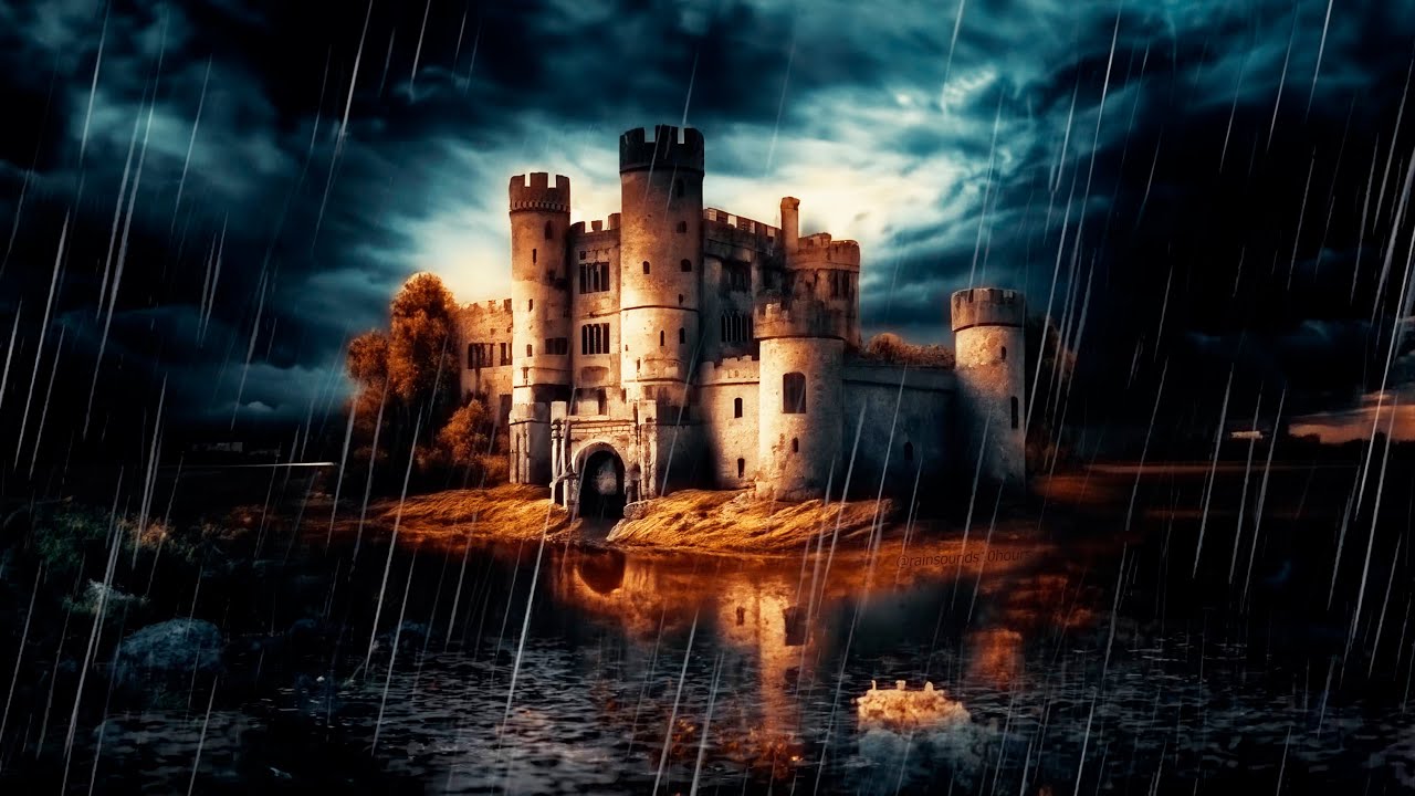 🌧️⚡ Heavy Rain with Non Stop Thunder at the Medieval Castle Sleep ...