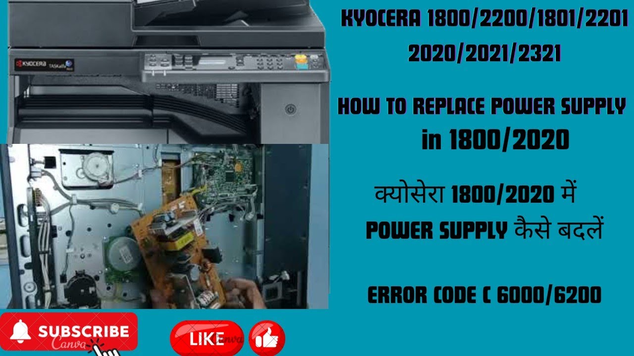HOW TO REPLACE POWER SUPPLY 1800 2020 ERROR CODE 6000 6200 YouTube