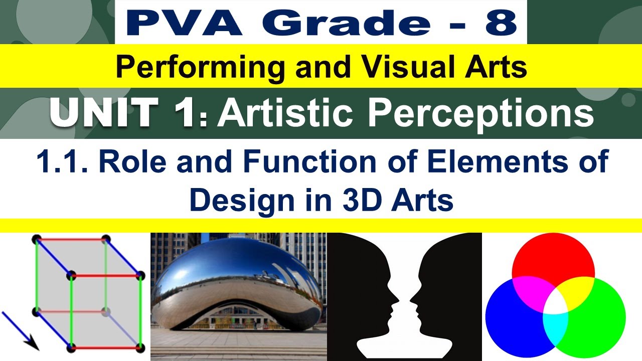 PVA G – 8 | UNIT 1: Artistic Perceptions | 1.1. Role and Function of Elements of Design in 3D ...