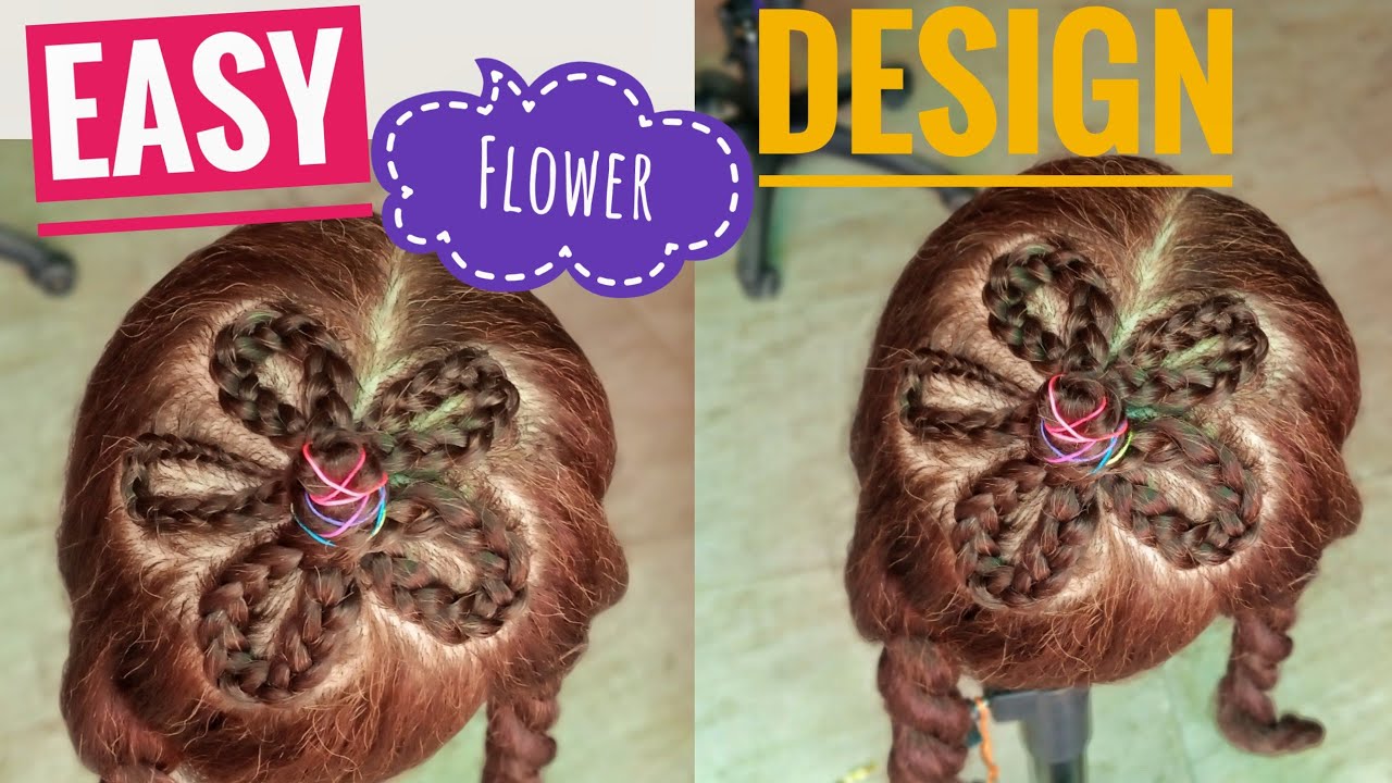 Flower braid hair tutorial || Simple Braids - YouTube