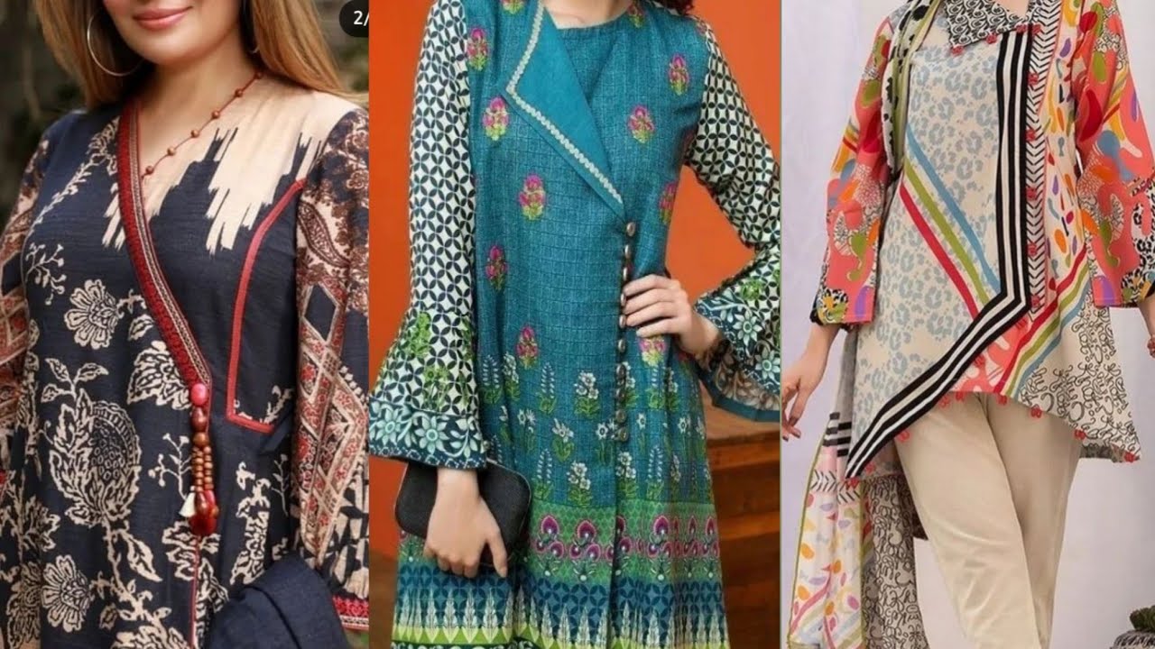 All new angrakha style suit neck designs || Angrakha kurti neck ideas ...