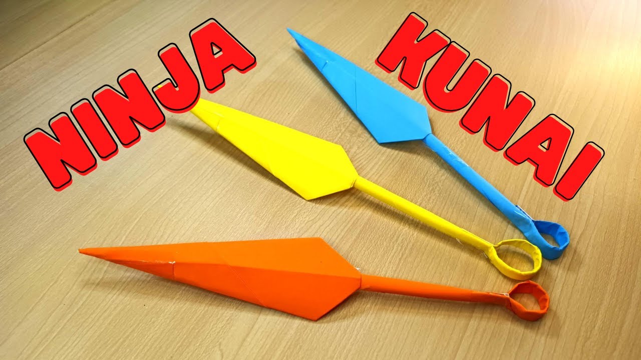 How To Make A Paper Ninja Kunai - Origami - YouTube