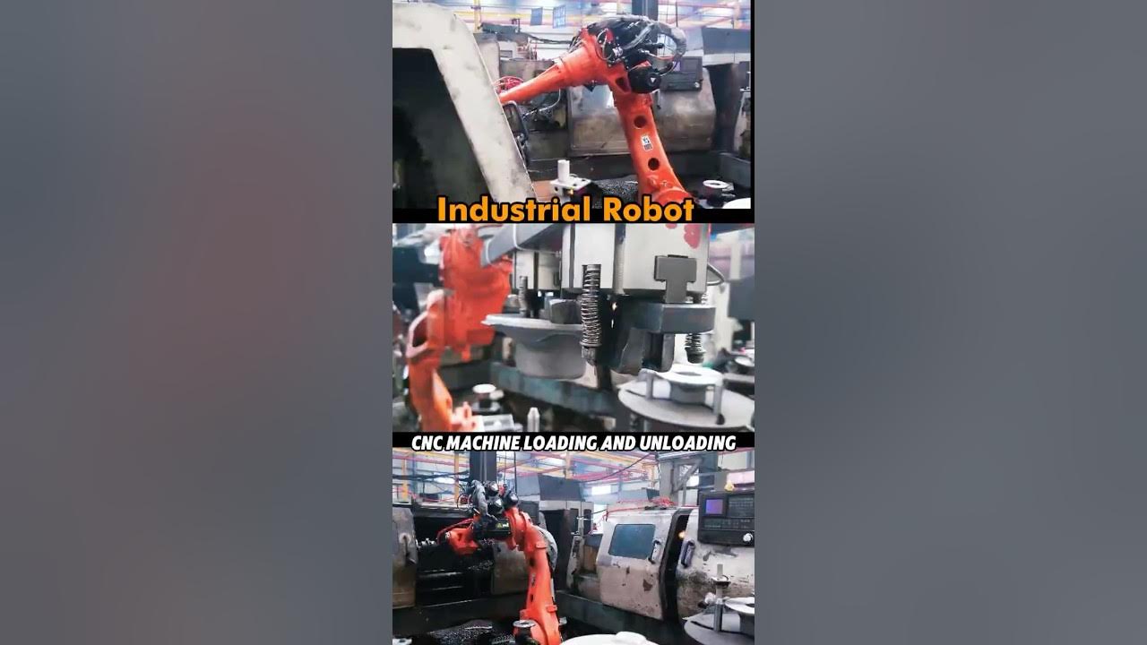 Industrial Robot: CNC Machine Loading and Unloading#industrialrobots #loadandunloadrobots #robot ...