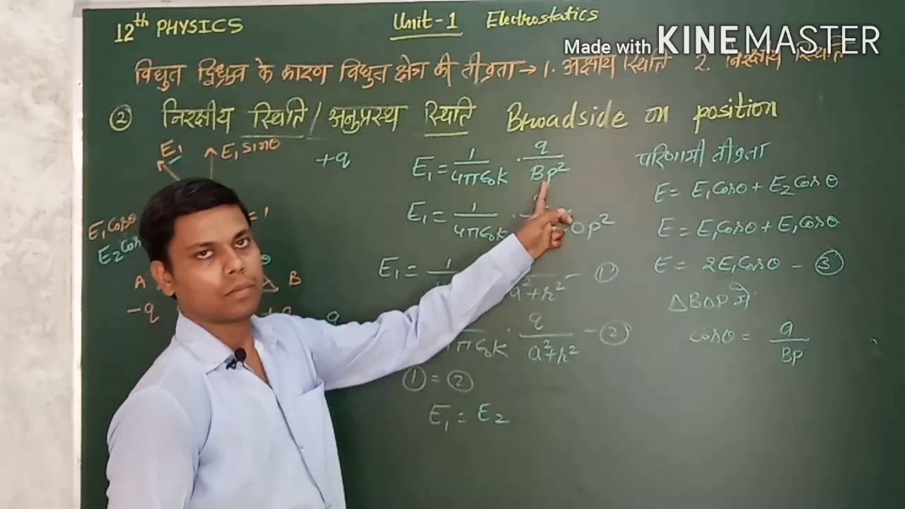 Lec - 9 Broad side on position unit 1 electrostatics ( 12th Physics ...