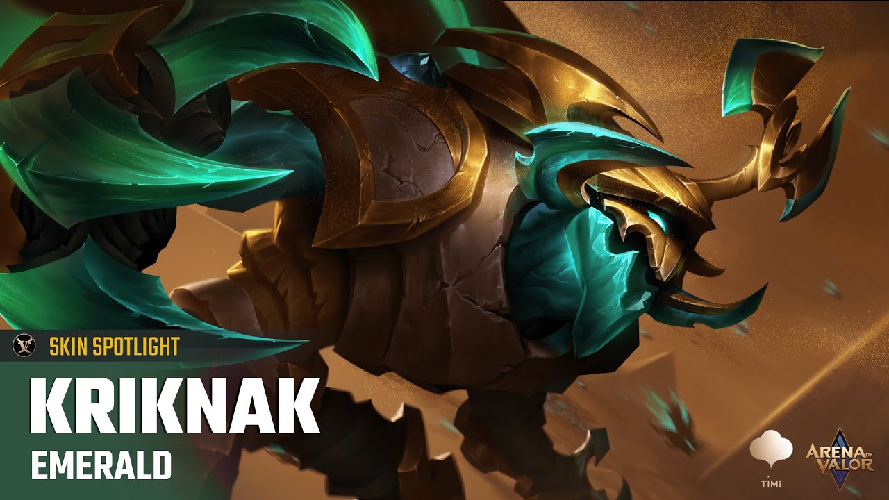 Skin Spotlight | Emerald Kriknak | Arena of Valor - TiMi - YouTube