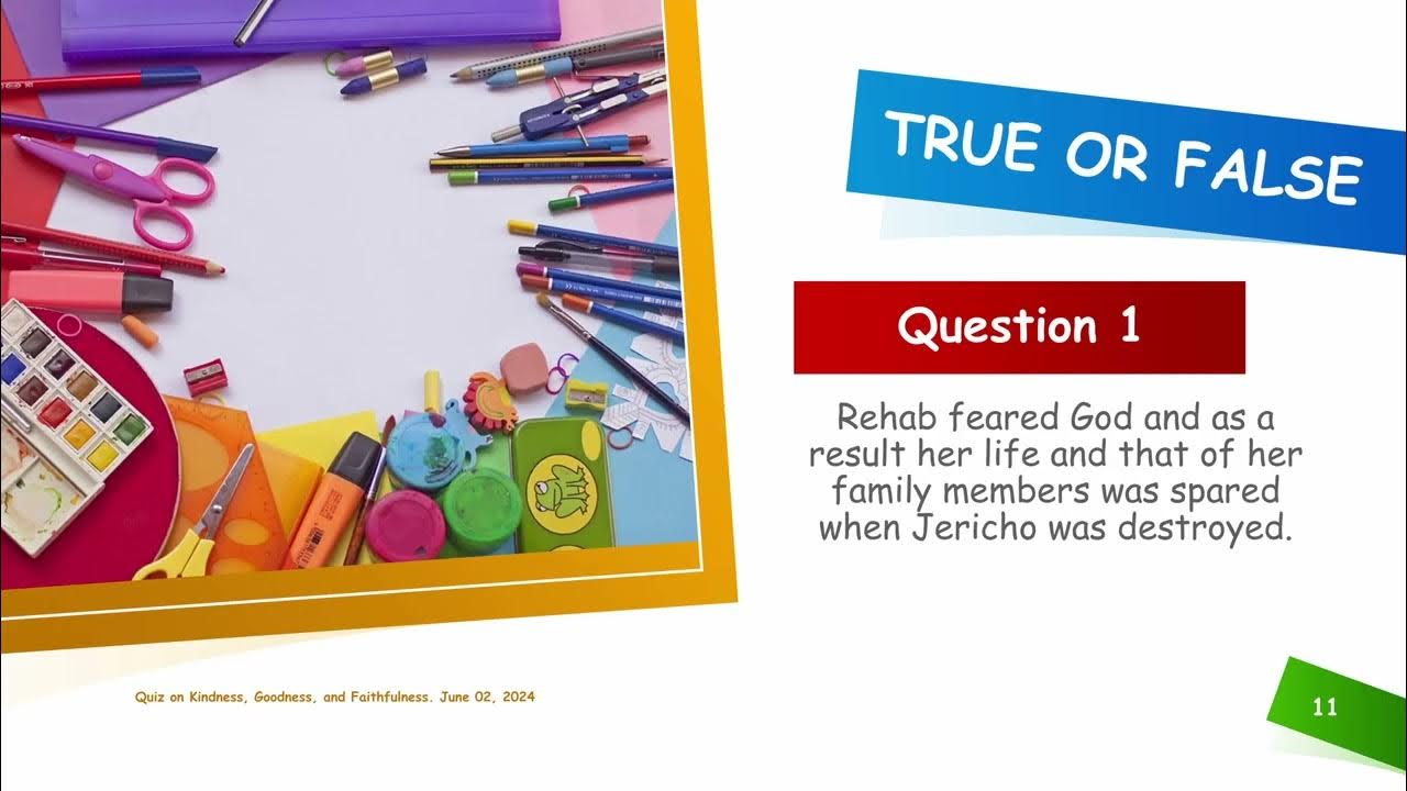 TPHOL Junior Church Service:Quiz Goodness, Kindly & Faithfulness _02 06 ...