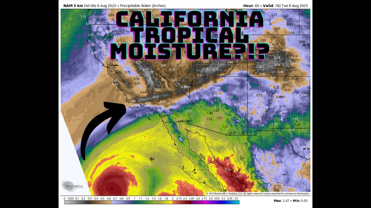 California Weather: Tropical Moisture potential! - YouTube