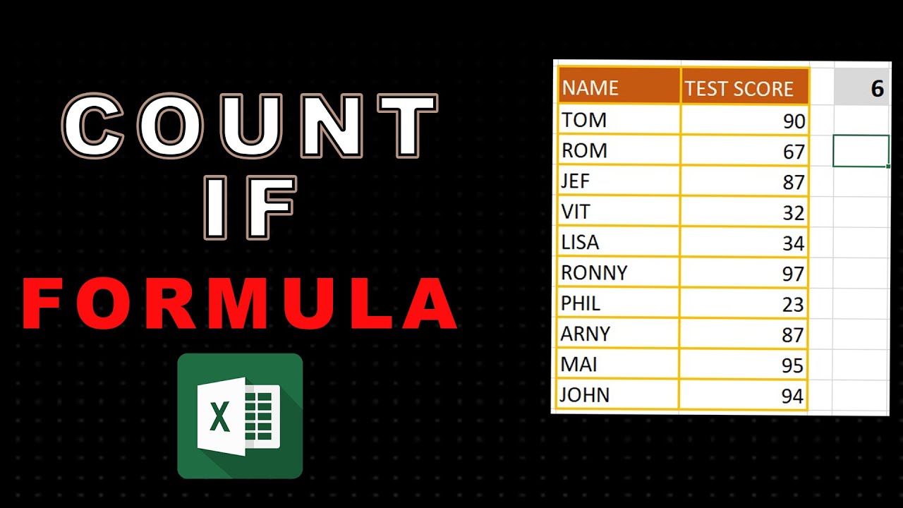 How to use CountIF Formula in Excel Guide Tutorial - YouTube