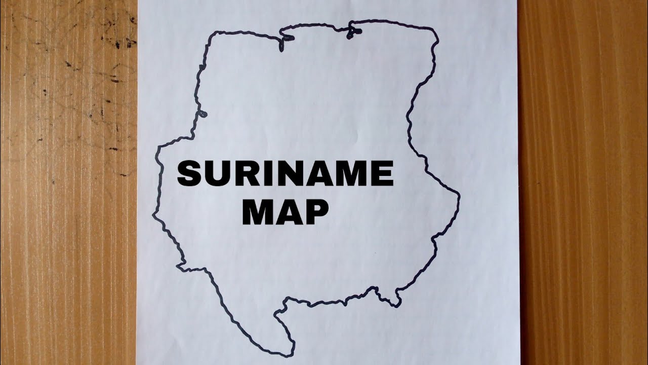 How To Draw Map Of Suriname - YouTube