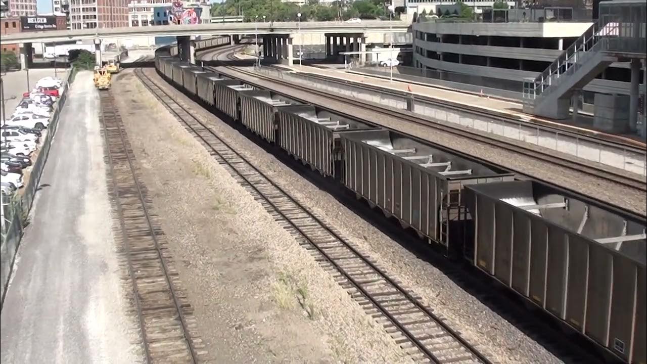 Amtrak 316 Departs And Meets BNSF WB TXUX Coal Train. Kansas City, MO 8/13/22 - YouTube