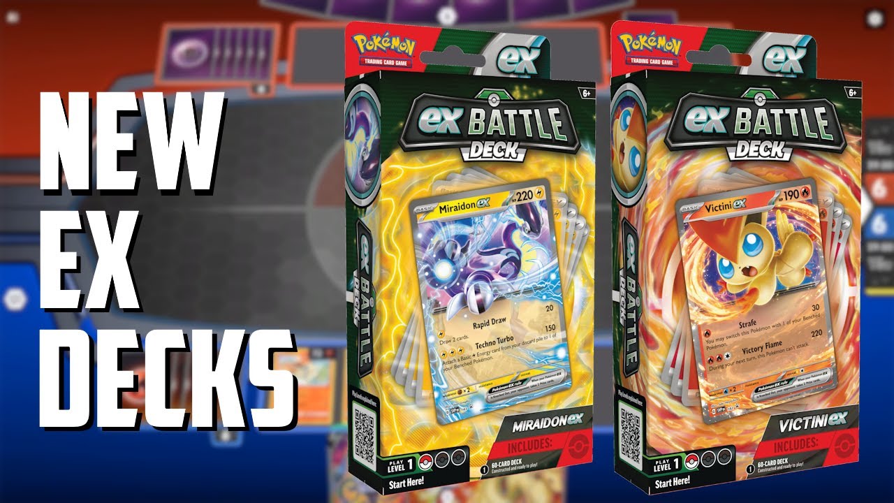 *NEW* Pokemon TCG ex Battle Decks with Miraidon ex and Victini ex ...