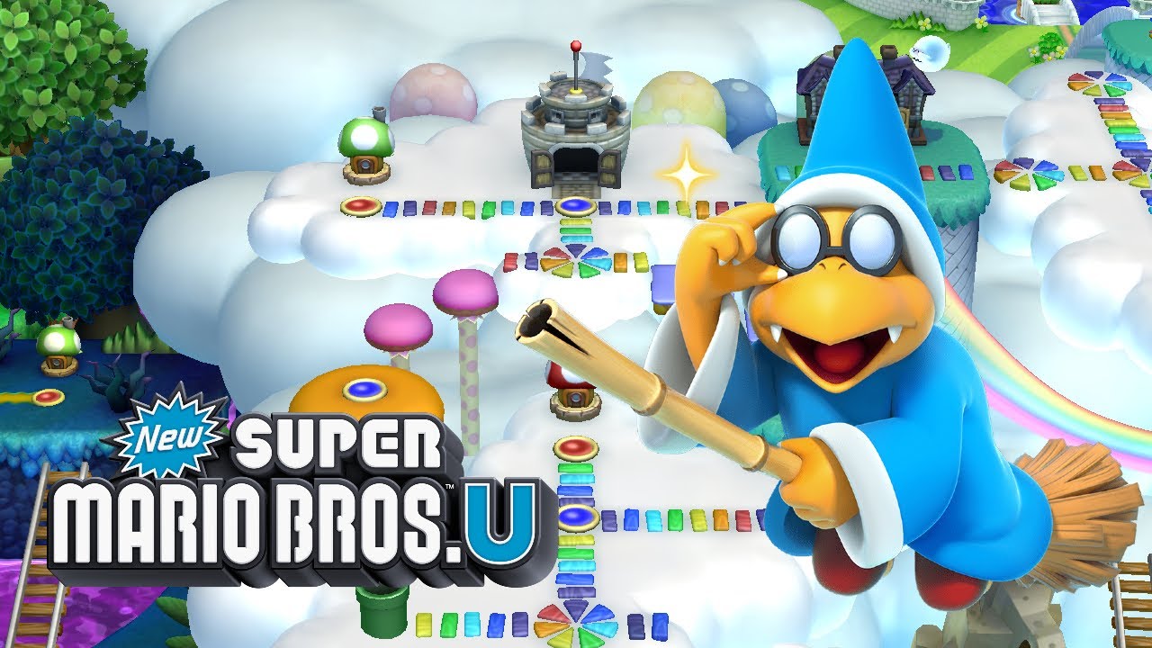 New Super Mario Bros U - Mario Defeats The Magical Koopa Wizard! - YouTube