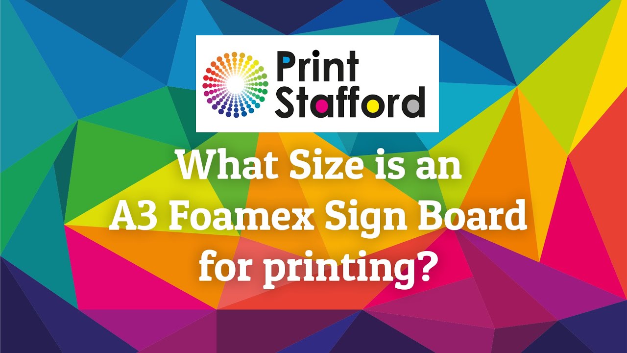 A3 Foam Sign Board size for printing. - YouTube