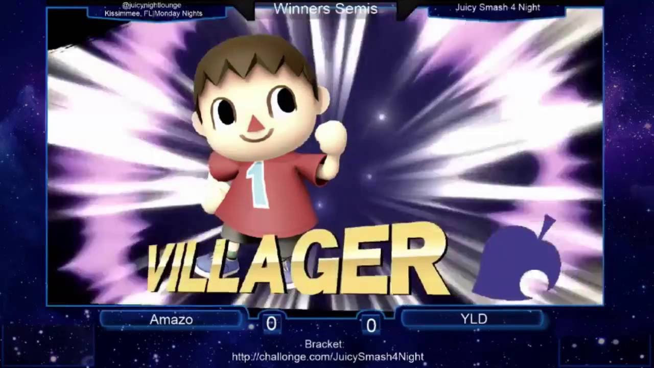 JuicySmash4Night - Winners Finals YLD (Villager) vs Amazo (Diddy Kong ...