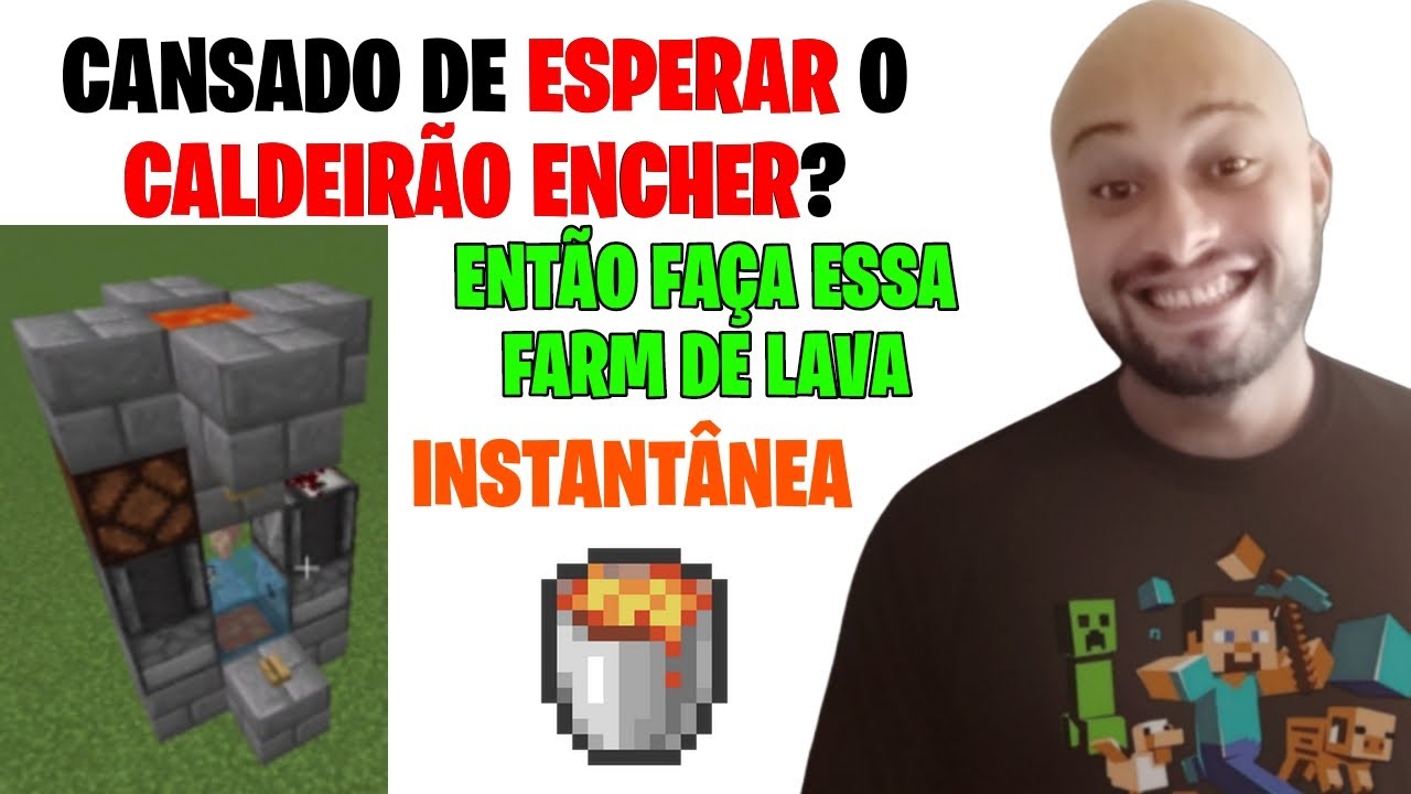 LAVA INSTANTÂNEA - Aprenda como fazer uma farm de lava no minecraft ...