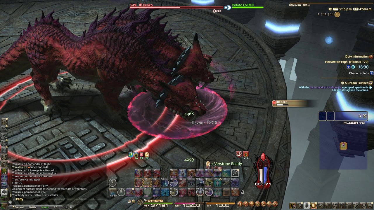 FFXIV - HoH floor 70 boss solo - YouTube