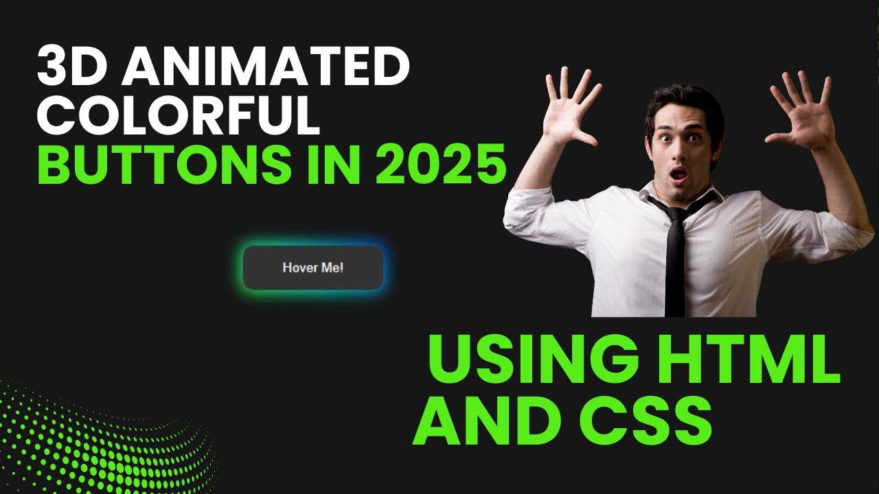 3d Animated Button Design Html And Css Tutorial For Beginners 2025 In 1130
