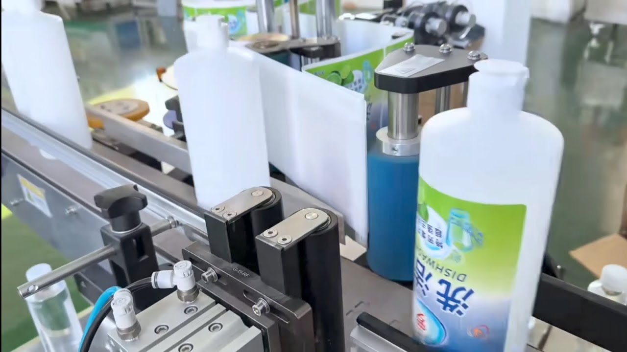 Automatic labeling machine can work offline and online - YouTube
