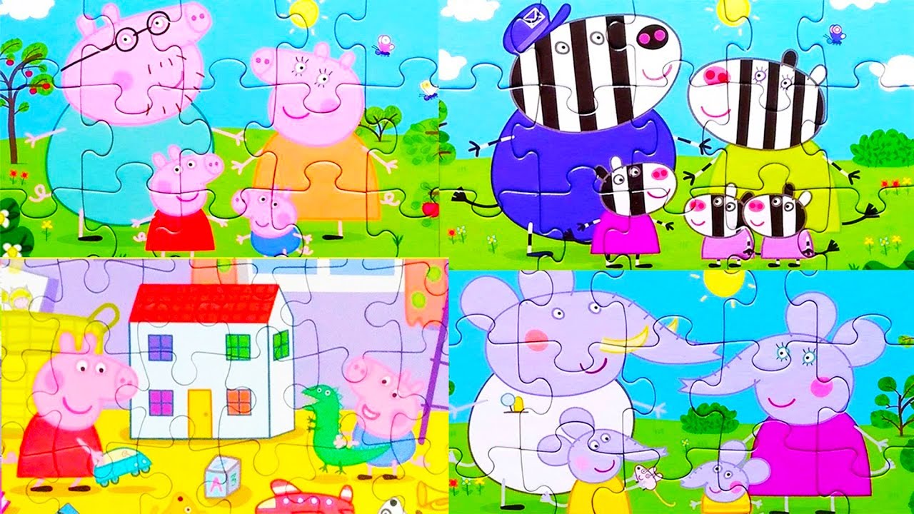 Puzzles Peppa Pig and her friends - YouTube