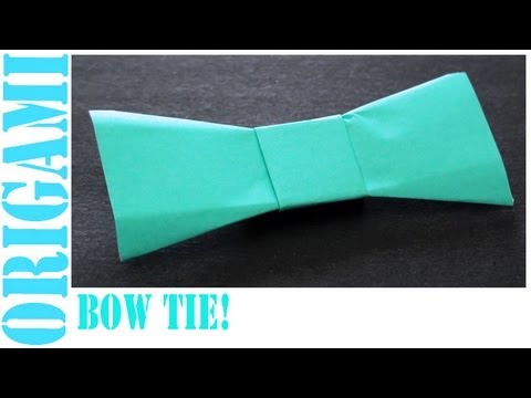 Easy Origami Bow Tie Tutorial! - YouTube