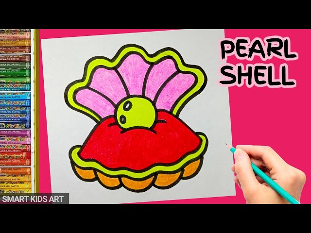 Shell With Pearl Drawing