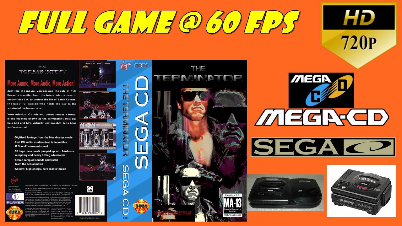 The Terminator (Sega CD) Full Walkthrough with cheats @ 720p - YouTube