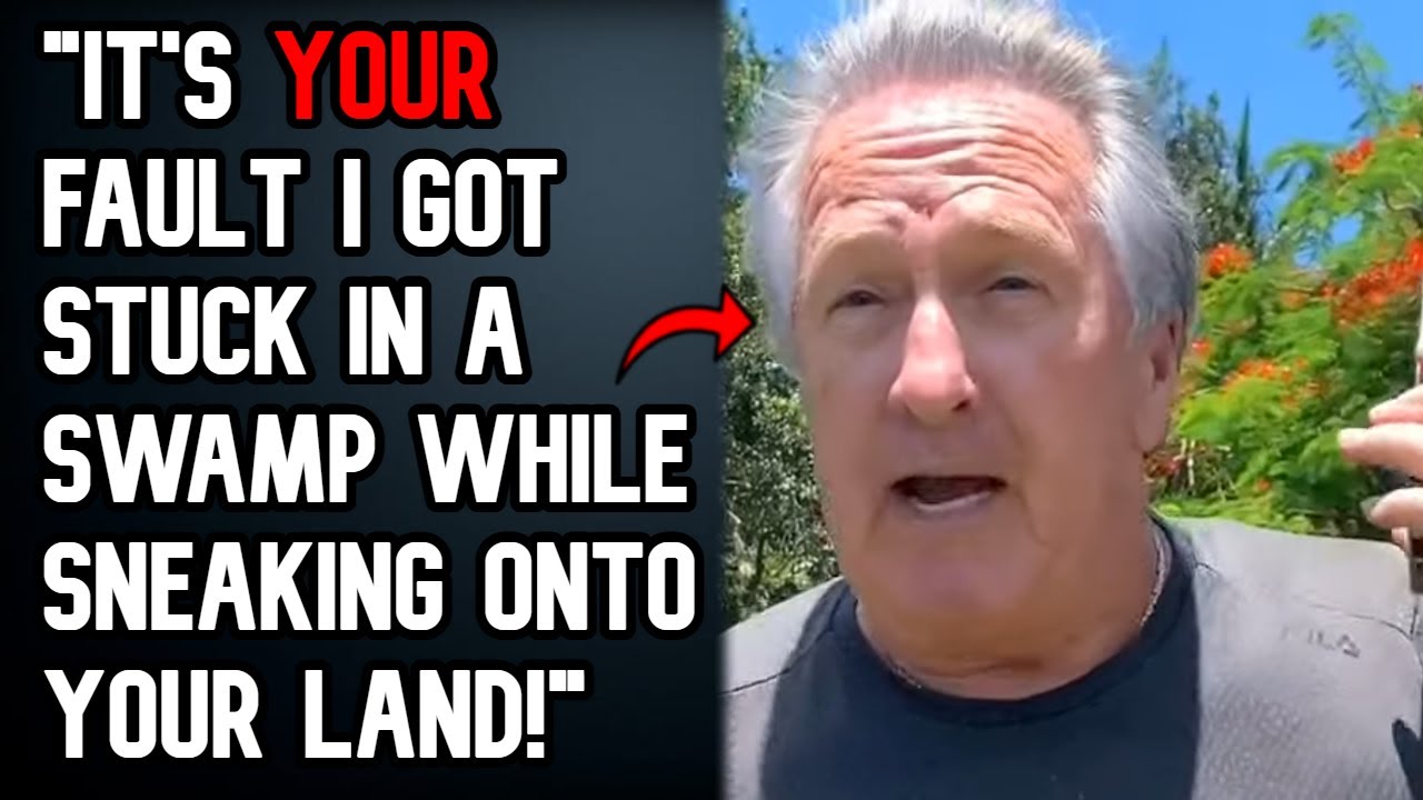 Idiot Gets Stuck In SWAMP Trespassing On My Land! Big Mistake! - r ...