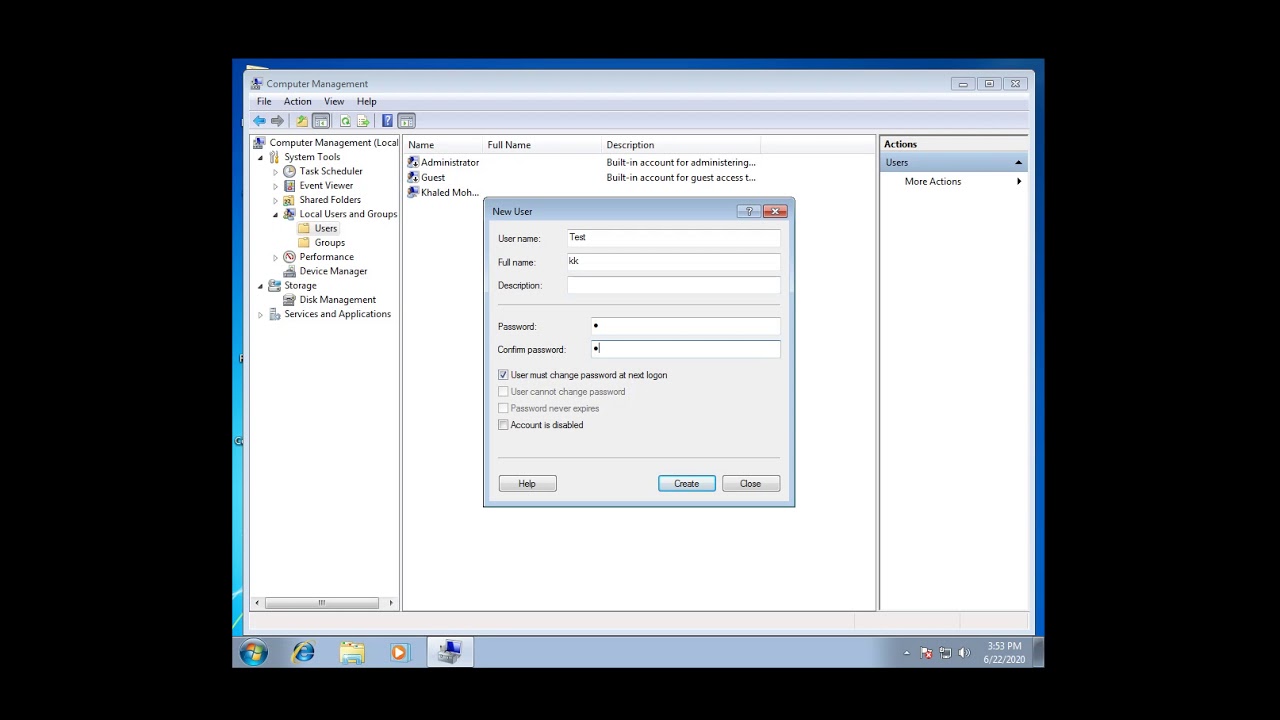 New User Win 7 - YouTube