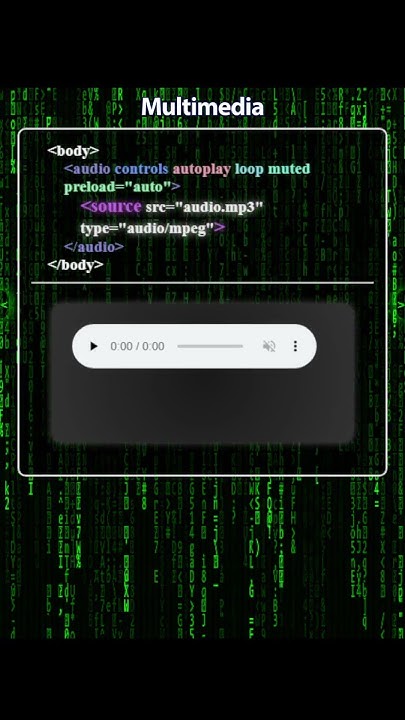 Multimedia HTML Audio #teccuento #html #css #javascript #tutorial #programacion - YouTube
