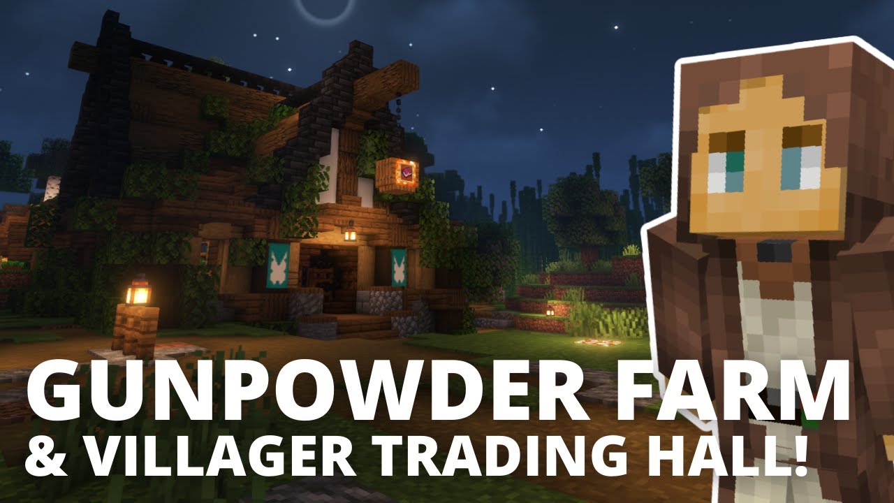 MINECRAFT BUILD TIMELAPSE! | Creeper Farm & Librarian Trading Hall ...