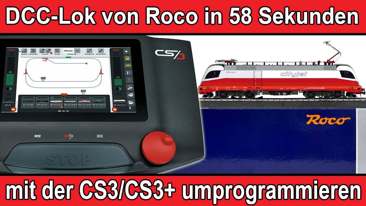 Märklin CS3, DCC-Adressänderung und das beste Motorfett bei MMC - YouTube