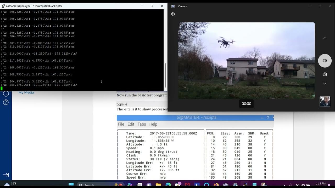 Real Time Software Project 8 - Download IMU data off QuadCopter over WiFi - YouTube