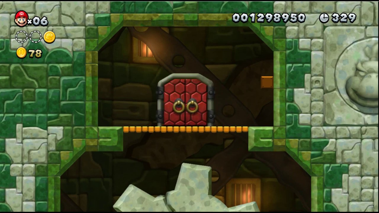New Super Mario Bros. U - Acorn Plains Castle - Crushing-Cong Tower ...