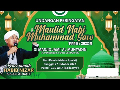 Peringatan Maulid Nabi Muhammad SAW di Mesjid Jami Al Muhtadin Loa Duri ...