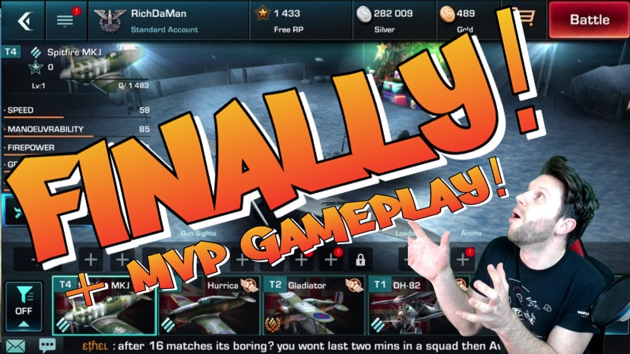 Finally Got It! Spitfire Mk1 + MVP Gameplay [War Wings] - YouTube
