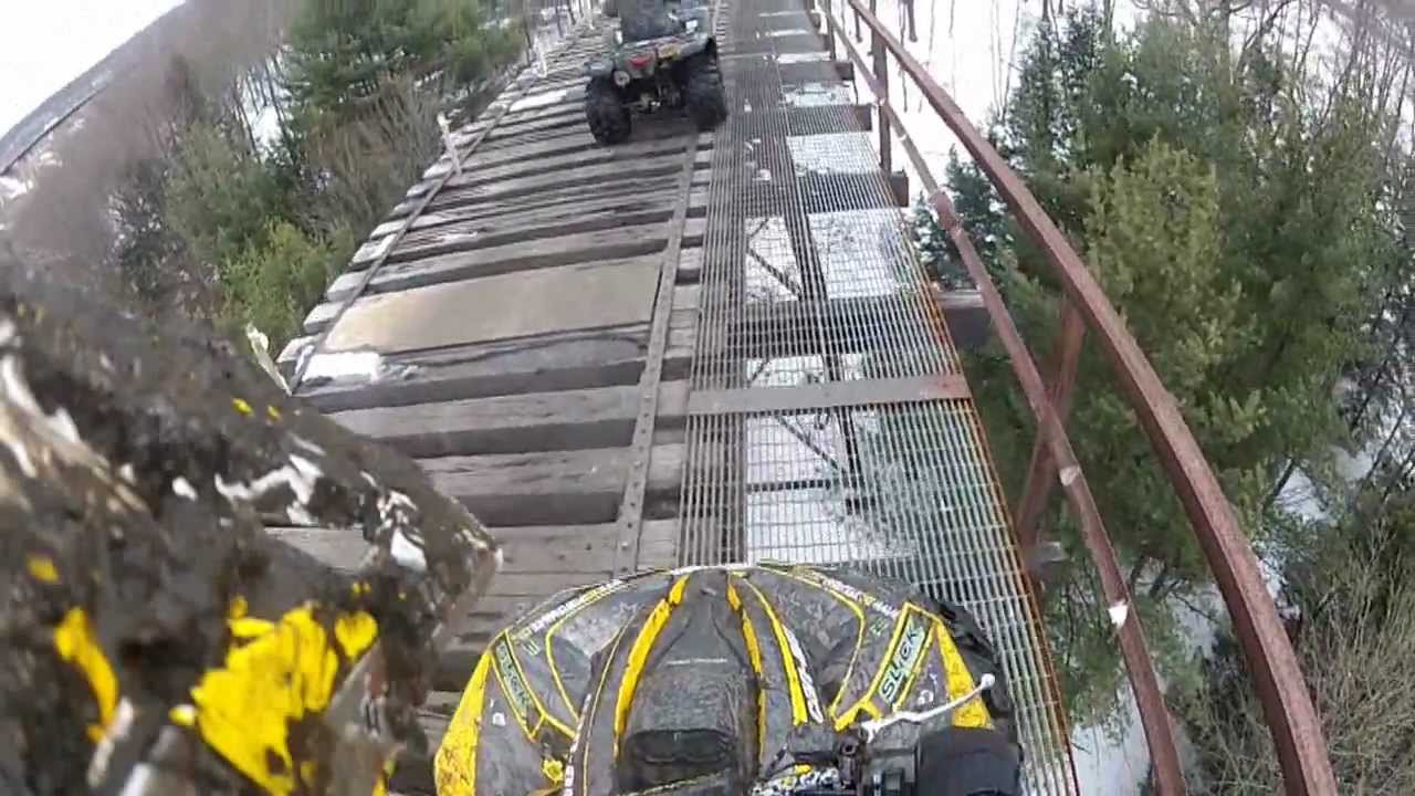 railroad trussel crossing at Snow Shoes rails to trails - GoPro Hero 2 ...
