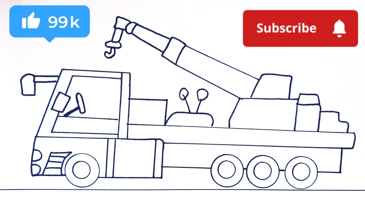 How To Draw A Crane🌈🍒 For Children | Pencil Ar For Kids, Toddler🍒🌲 ...