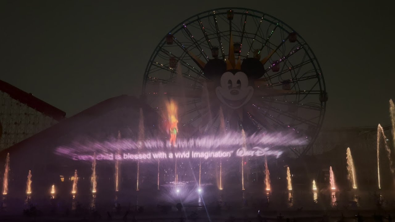 ⛲️ World of Color - Front, Full Show | Disney California Adventure 01. ...