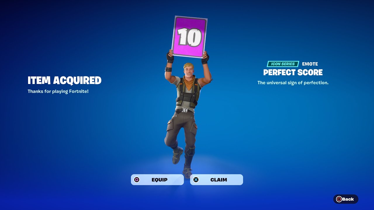 How To Get Perfect Score Emote For FREE! (Fortnite) - YouTube