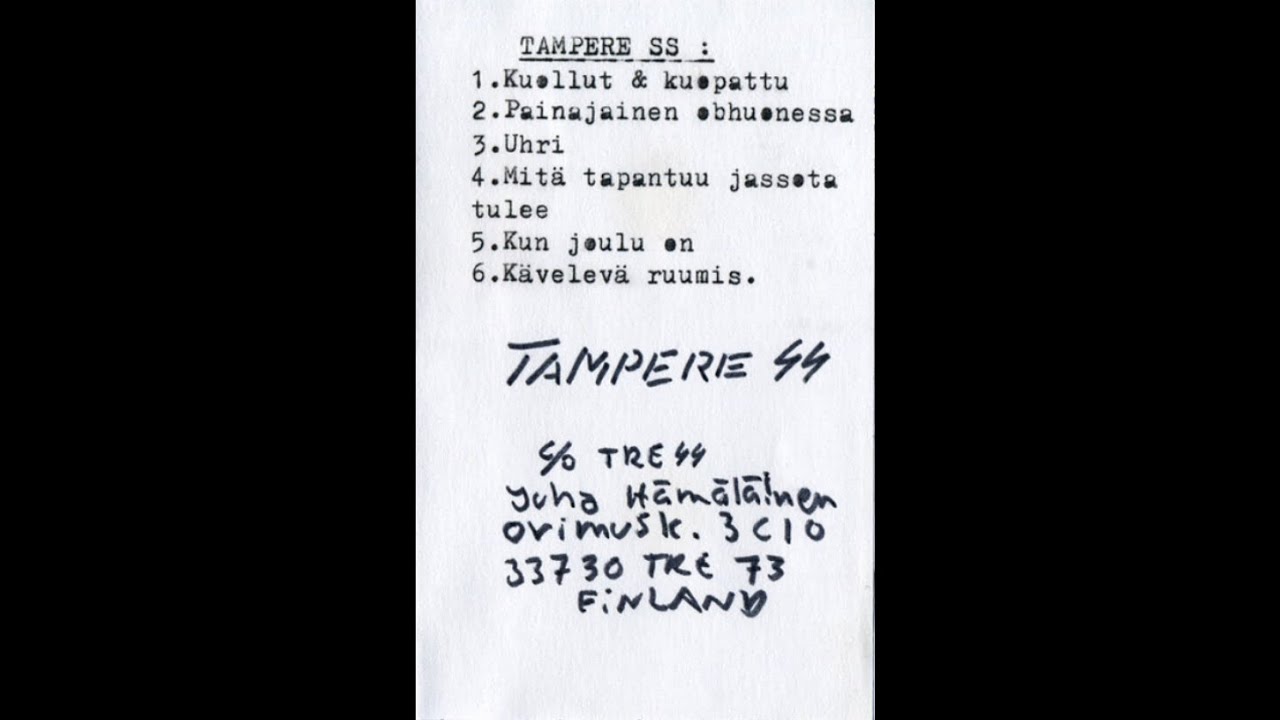 Tampere SS - Kuollut & Kuopattu (1983) Full EP - YouTube