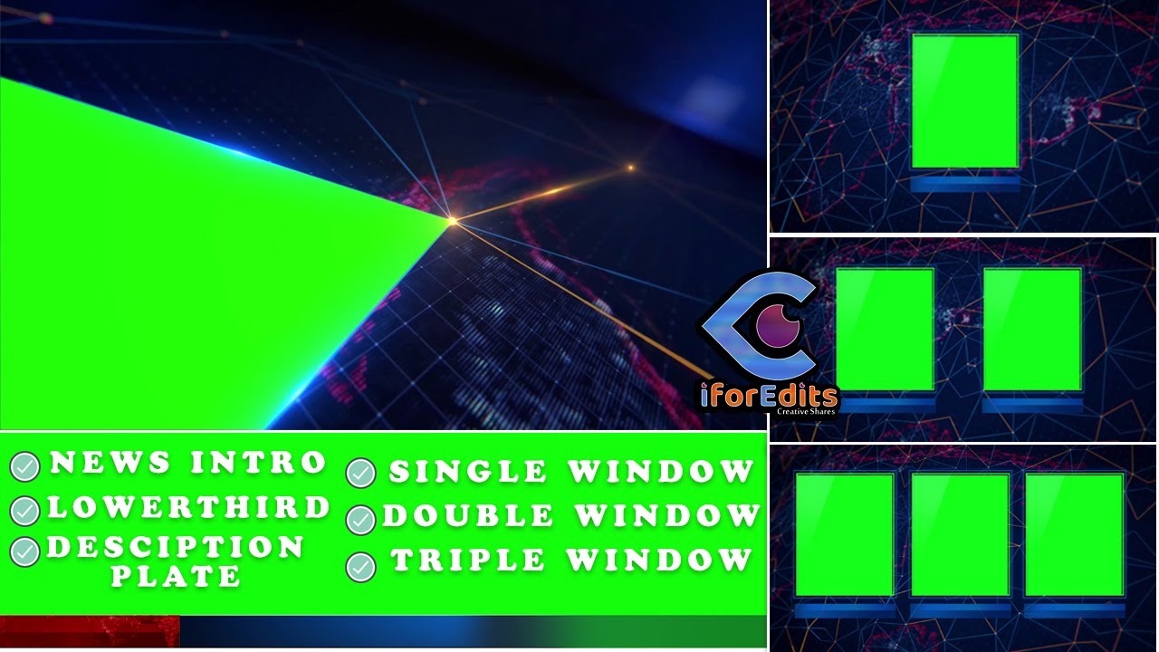 Standard News Graphics Pack with Green Screen Plates | FREE TO USE ...