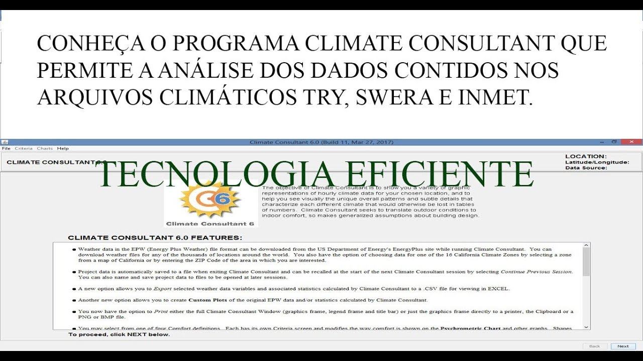 Conheça o Climate Consultant e entenda os dados dos arquivos climáticos ...