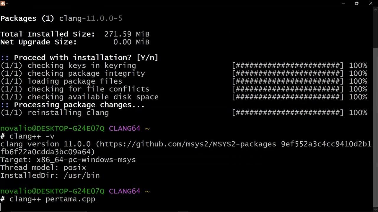 Pelatihan C+++ untuk Siswa/i SMA: MSYS2 Clang dan Nano - YouTube