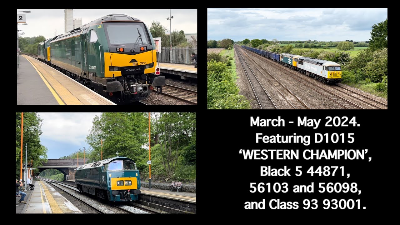 Class 93 No. 93001, D1015 ‘WESTERN CHAMPION’ and double headed Class ...