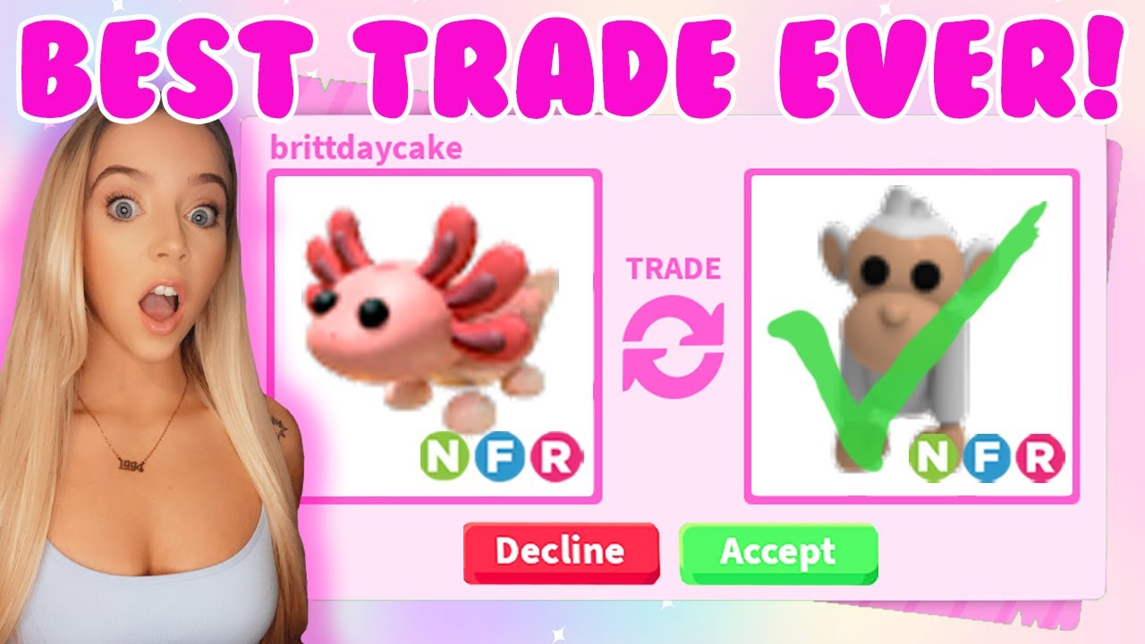 BEST TRADE for *NEON* AXOLOTL in Adopt Me! - YouTube