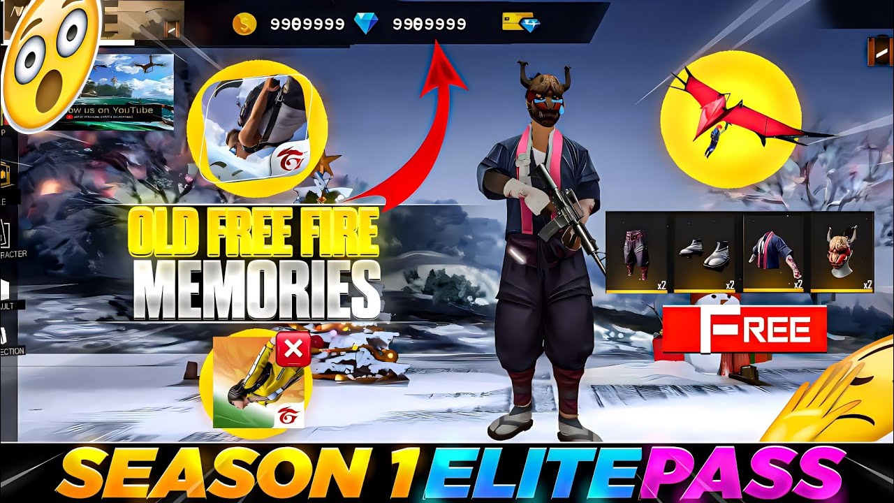 FREE FIRE SEASON 1🥺|Old Free Fire Download 😨|OLD FREE FIRE Gameplay ...